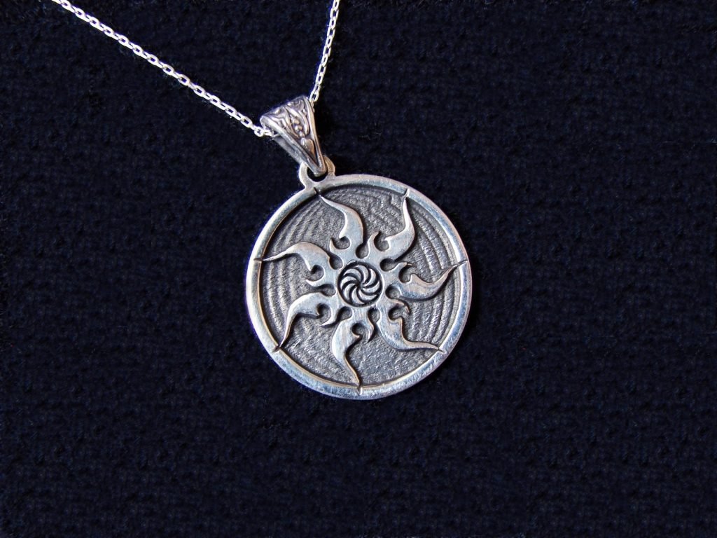 Pendant Sun and Wheel of Eternity 925 Sterling Silver - SunnyArmenia